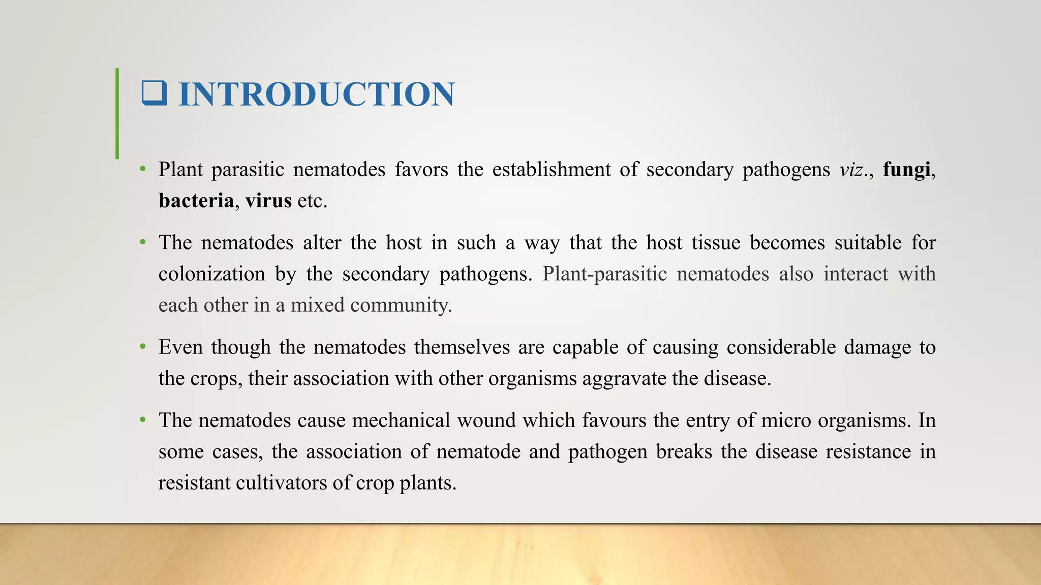 nematode interation with other organism | PPTX