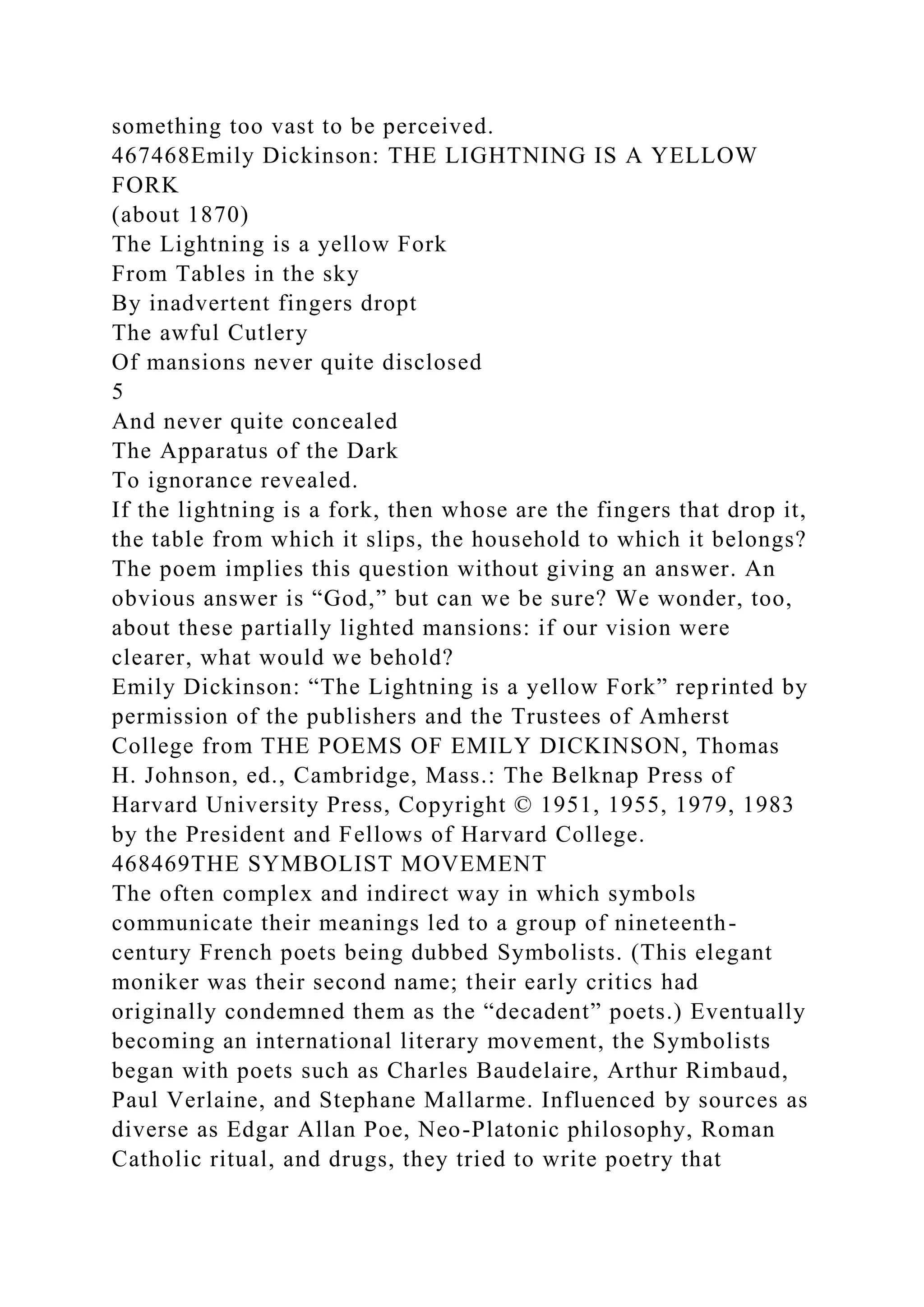 Assignment 1 Symbolism and Metaphor in PoetryComplete and post .docx