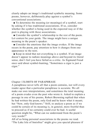 Assignment 1 Symbolism and Metaphor in PoetryComplete and post .docx