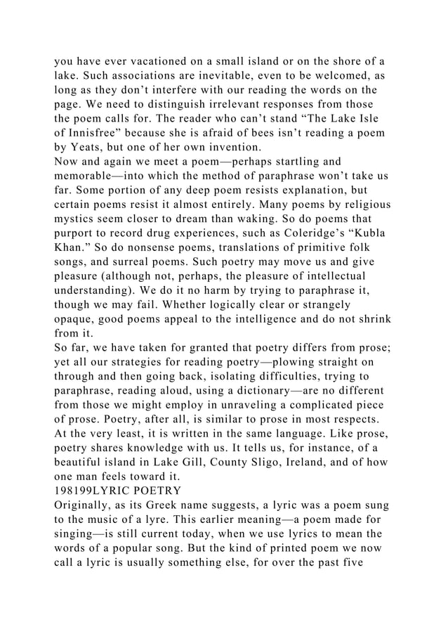 Assignment 1 Symbolism and Metaphor in PoetryComplete and post .docx