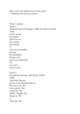 Assignment 1 Symbolism and Metaphor in PoetryComplete and post .docx