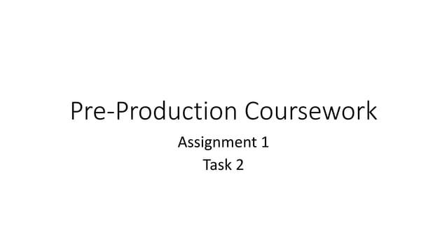 Assignment 1 task 2 | PPT
