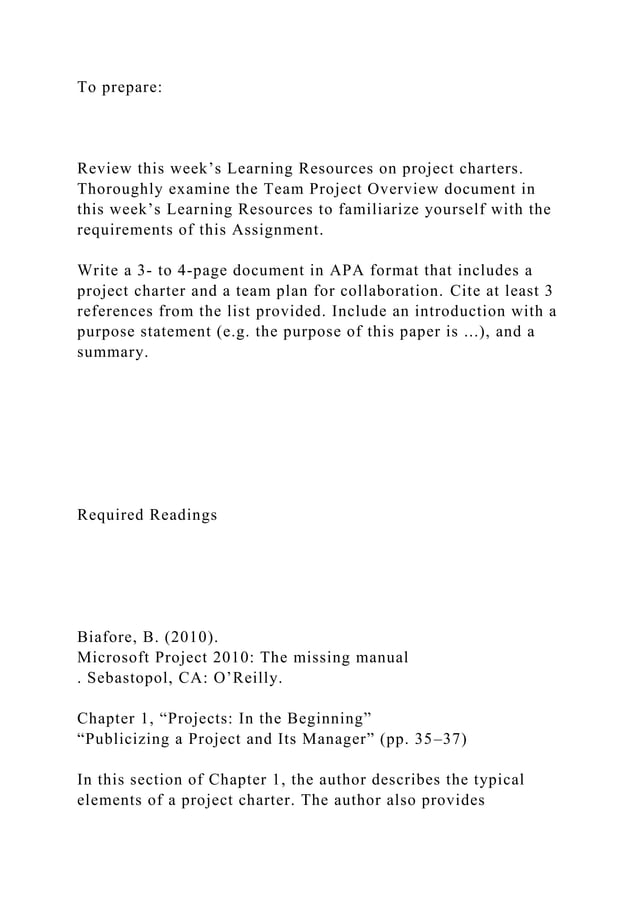 Assignment 1 Team Project Part 1 Project Charter and Team Plan f.docx