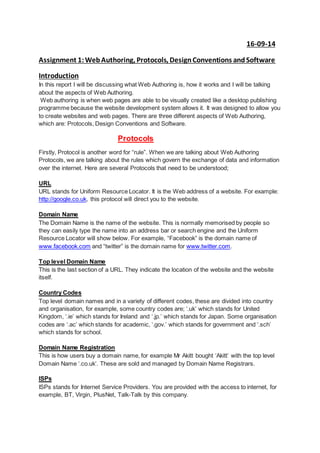 Assignment 1 web authoring | PDF