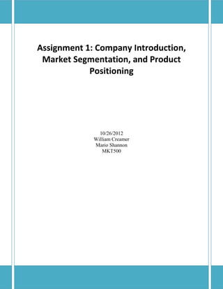 Assignment 1 wk3 | PDF