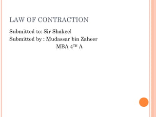 law of contraction | PPT