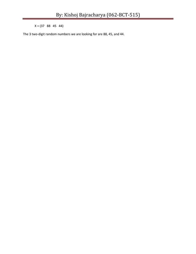 Random Number Generation | PDF