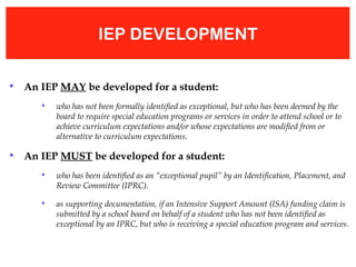 Teacher Assessments & IEP Development & Collaboration | PPT