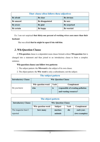 Noun Clause | PDF