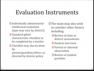 Identifying Gifted Learners | PPTX