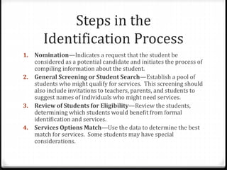 Identifying Gifted Learners | PPTX