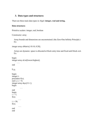 Evaluation and analysis of ALGOL, PASCAL and ADA | PDF