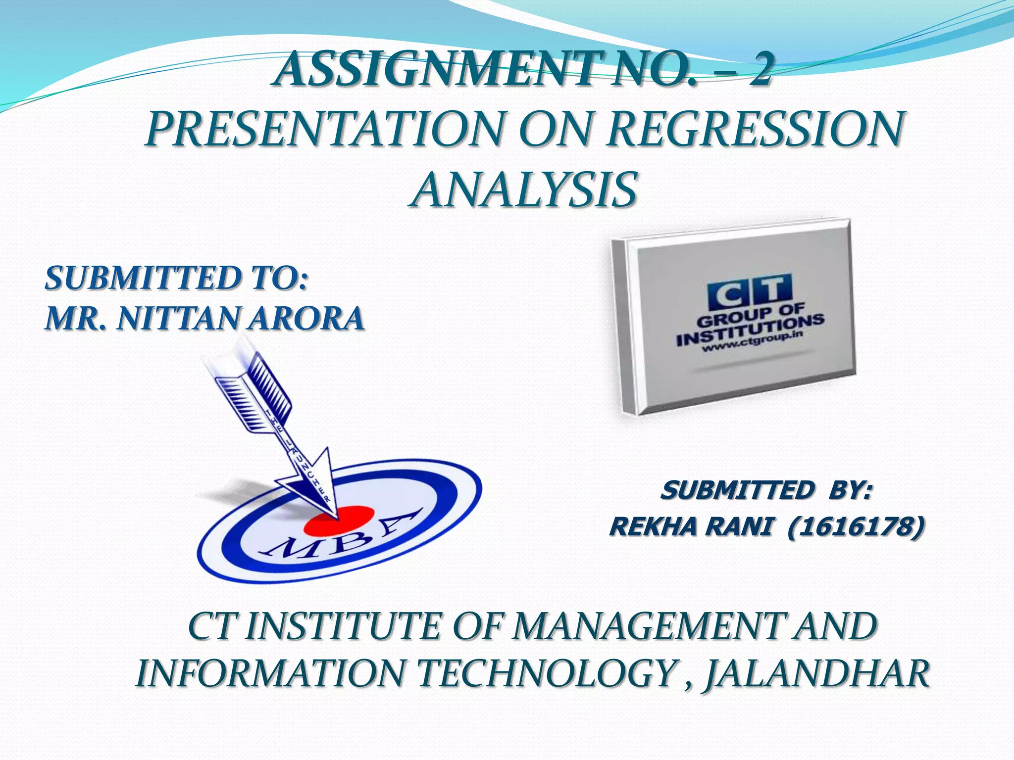 Presentation on Regression Analysis | PPT | Free Download