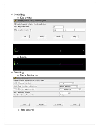 How to use Ansys work bench? Example solved | PDF