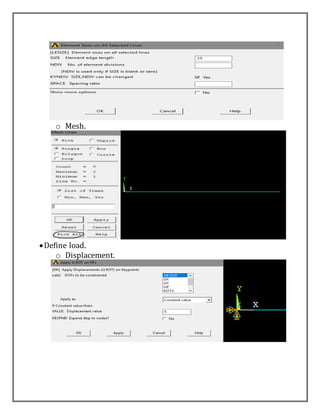 How to use Ansys work bench? Example solved | DOCX | Physics | Science