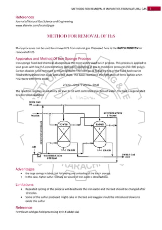 Method for removal of natural gas impurities | PDF