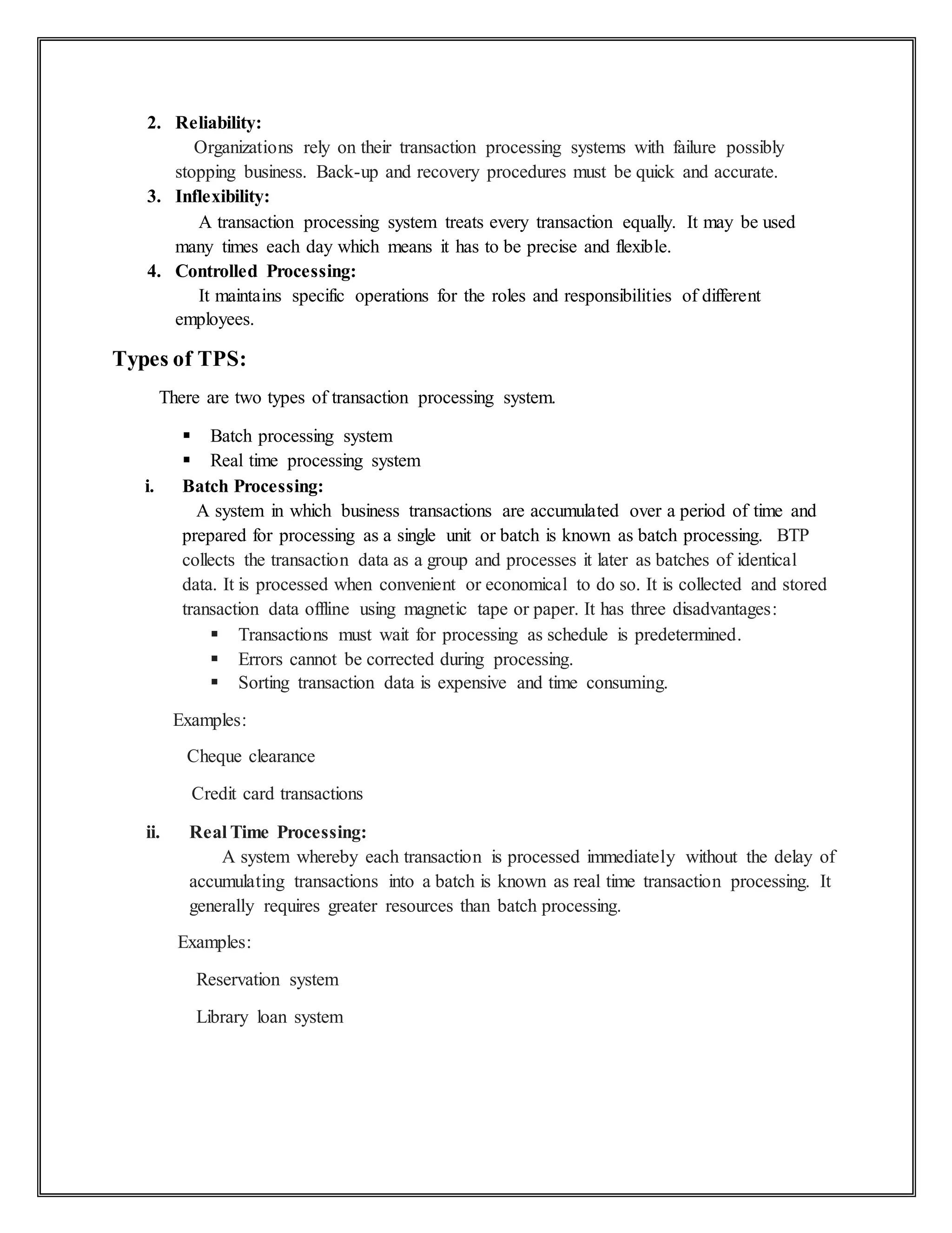 Transaction Processing System | PDF