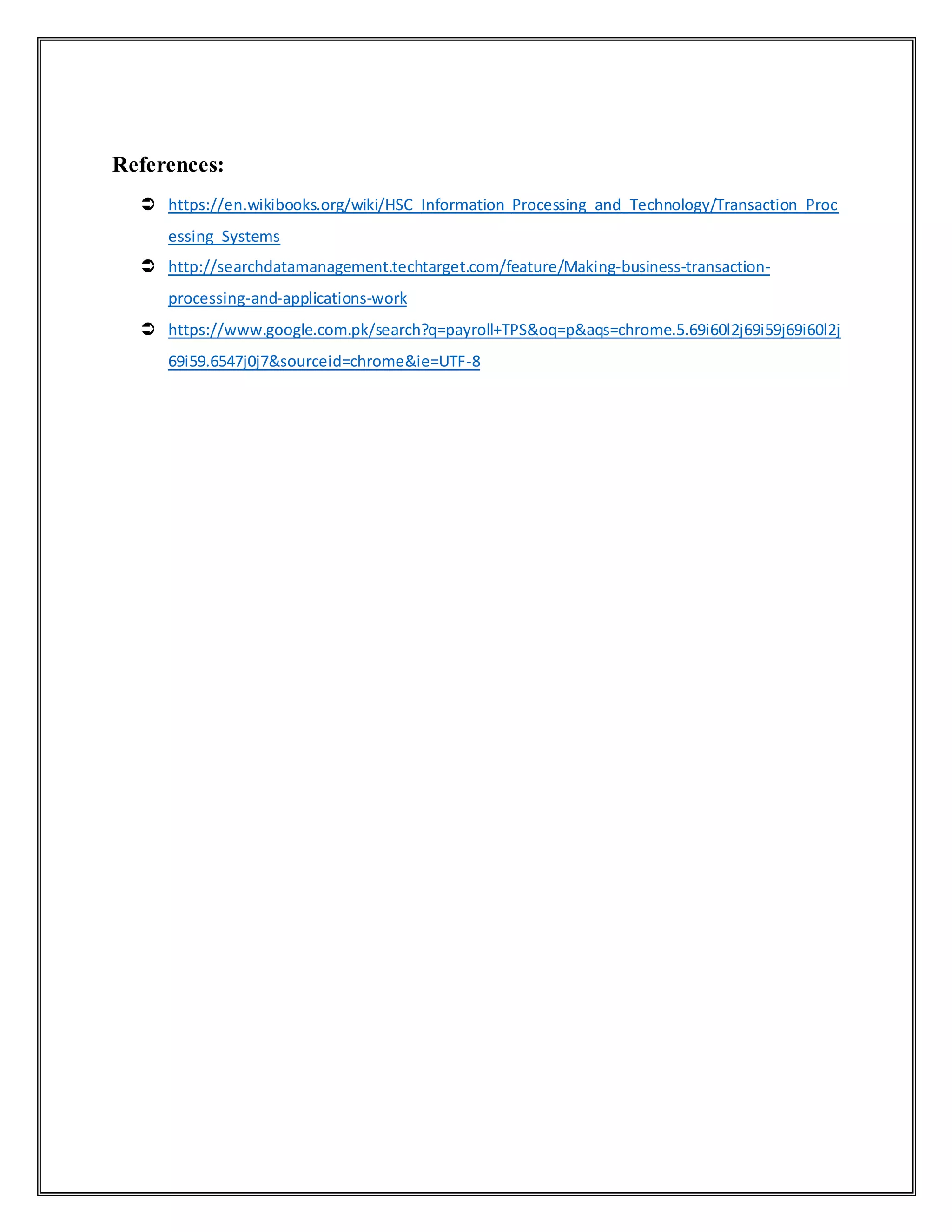 Transaction Processing System | DOCX