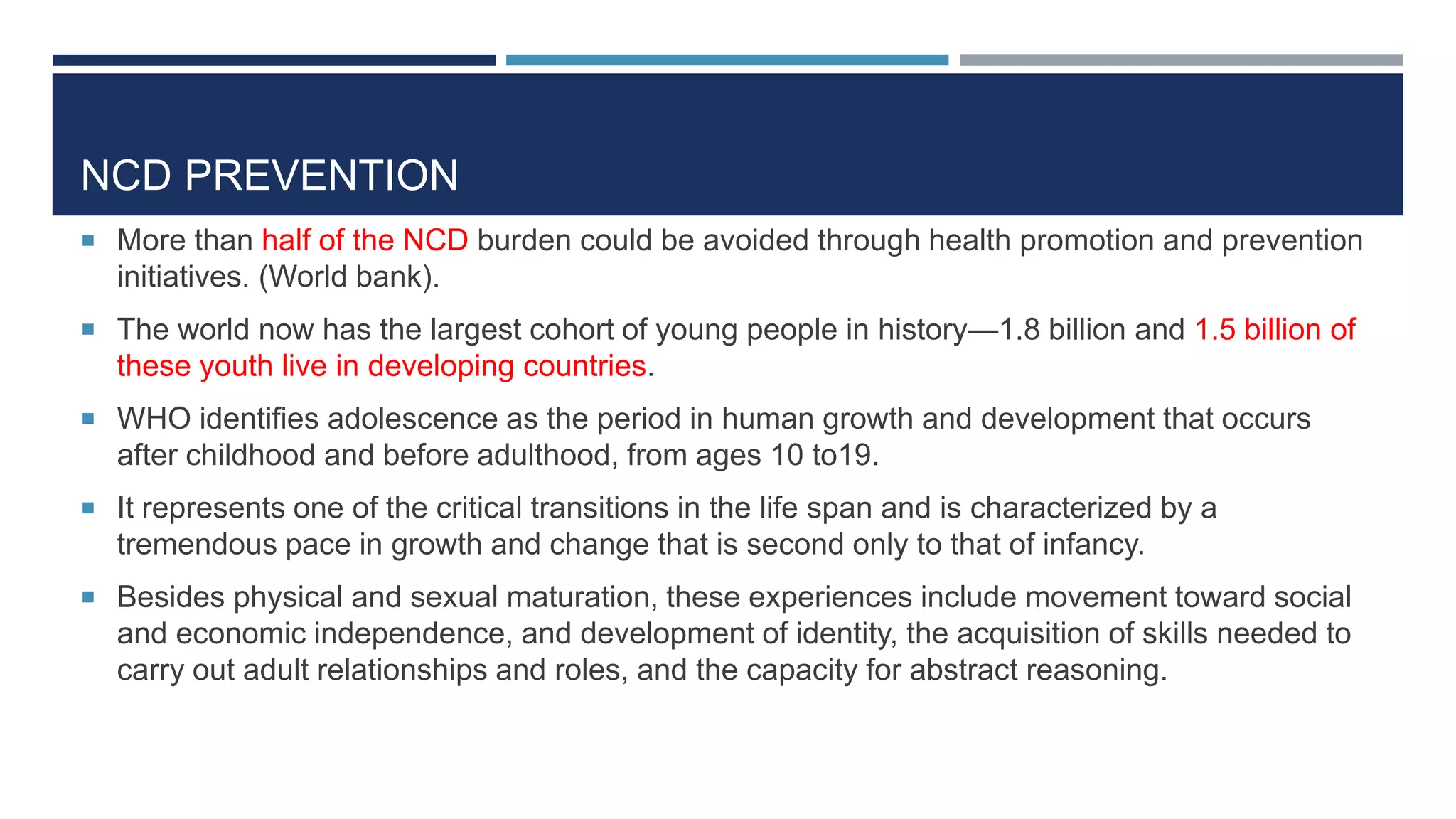 Non Communicable Disease (NCD) | PPTX