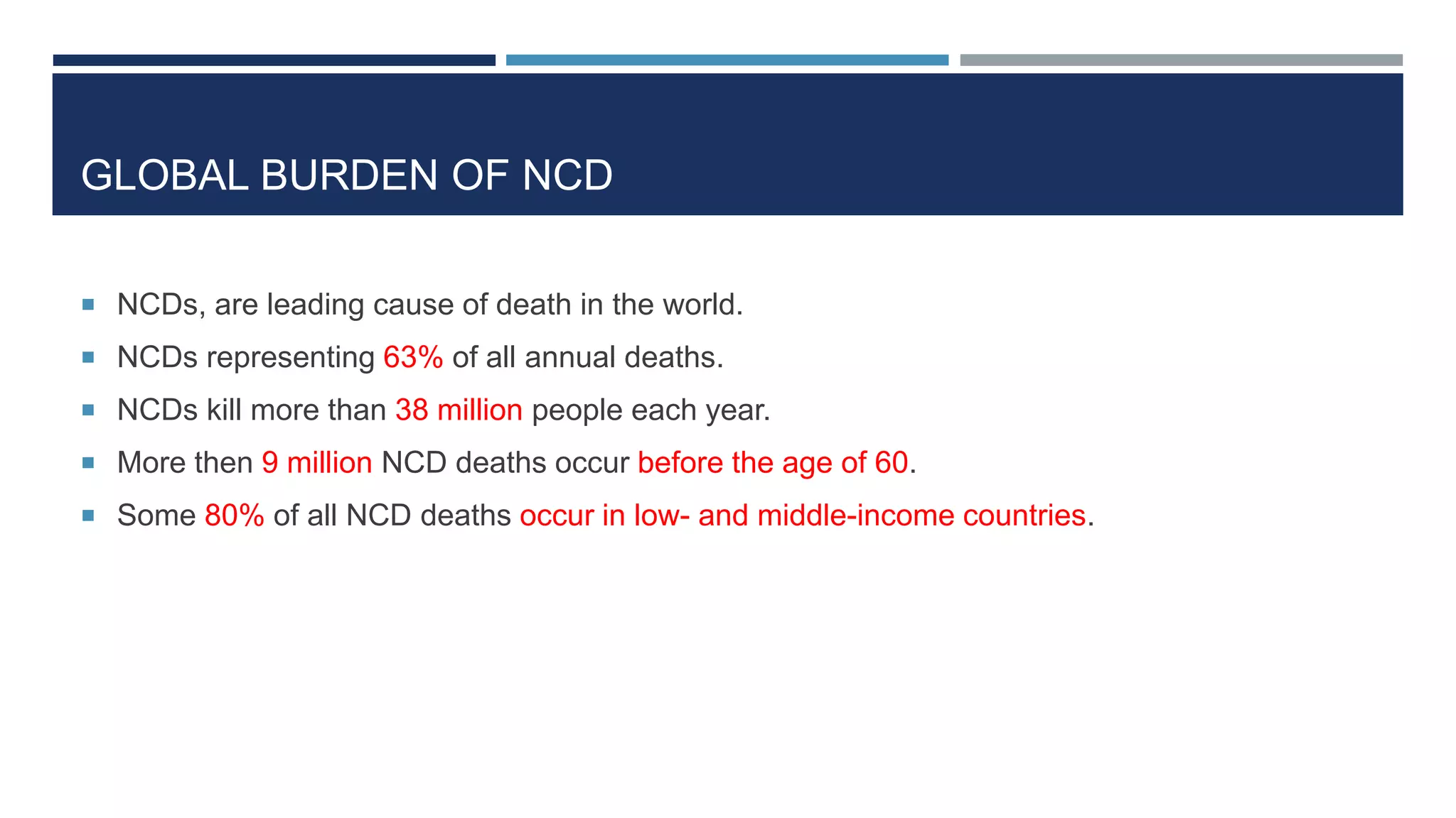 Non Communicable Disease (NCD) | PPTX