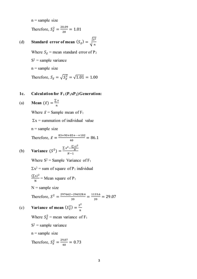 Assignment on Quantitative Genetics | PDF