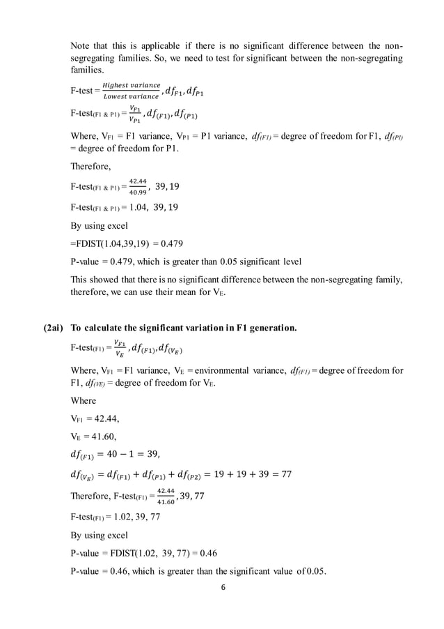 Assignment on Quantitative Genetics | PDF