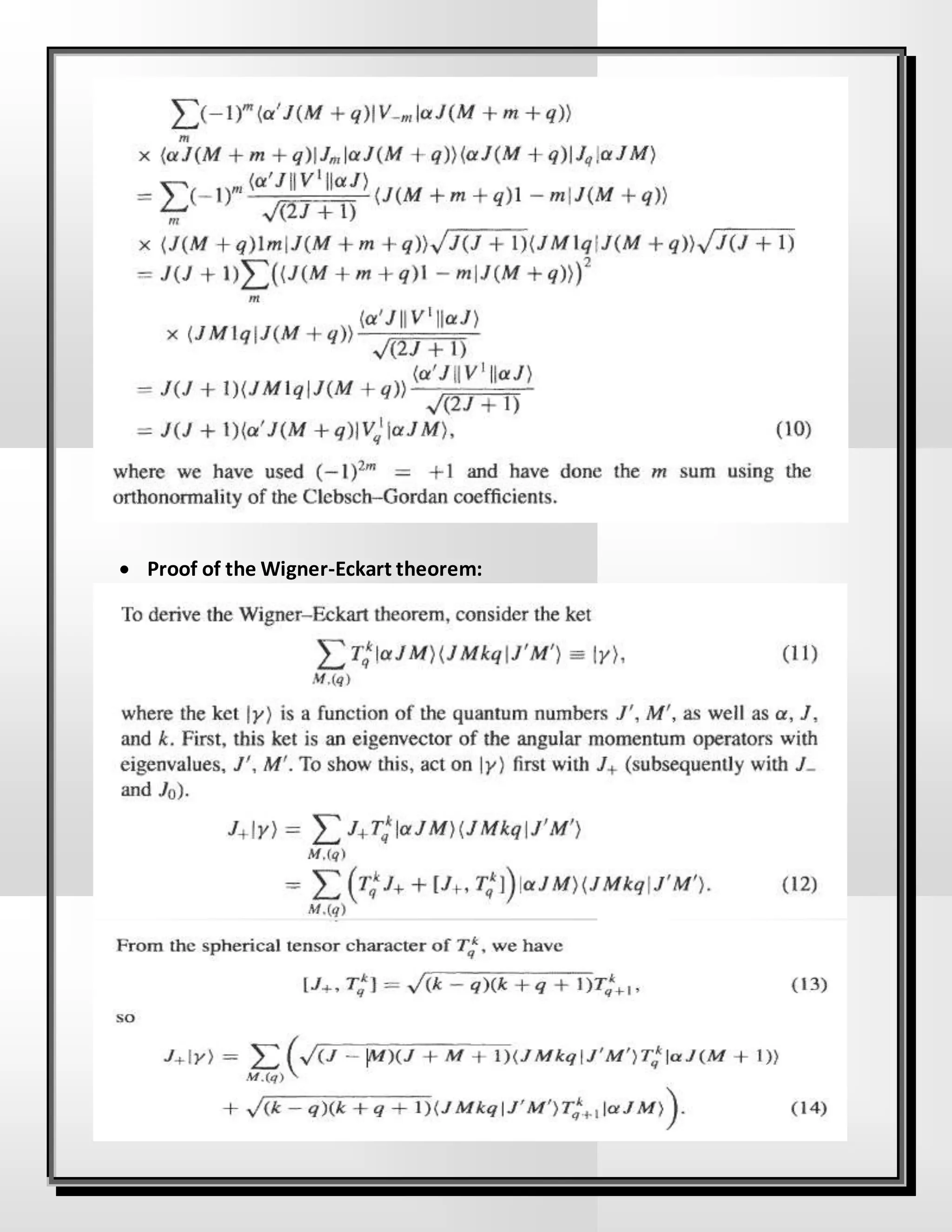 Wigner-Eckart theorem | DOCX