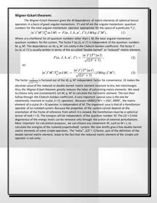 Wigner-Eckart theorem | DOCX