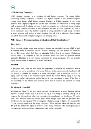 Substitutes and complementary Products for Dell Laptop Computer | PDF