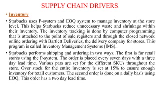 CHARACTERISTICS OF SUPPLY CHAIN DRIVERS AND MANAGEMENT IN STARBUCKS | PPTX