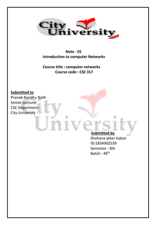 Introduction to computer Networks | PDF