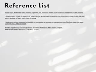 The evolution of the internet since the 1960s until now | PPT