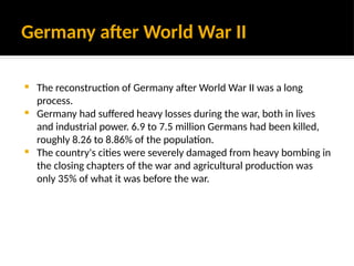 GERMANY AFTER WORLD WAR 2 HISTRY OF GERMANY | PPTX