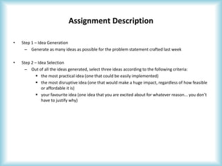 Assignment 2 ideate | PPT