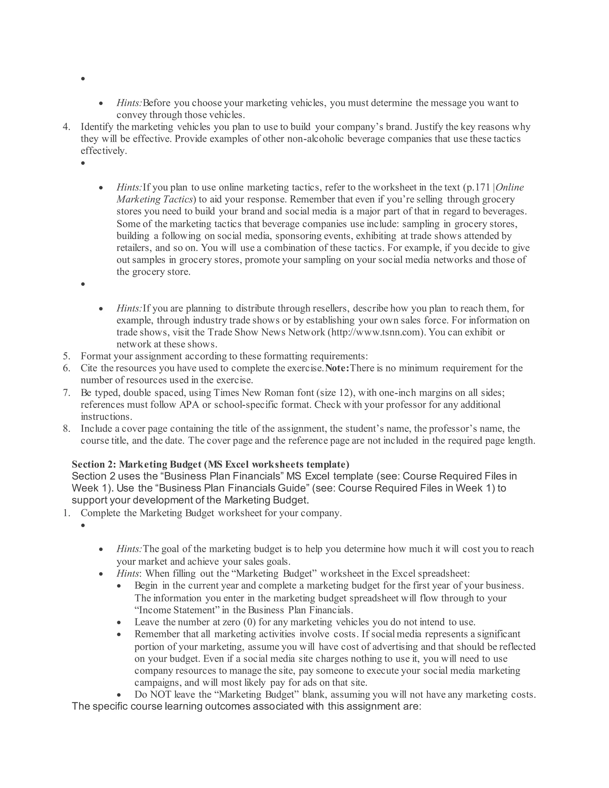 Assignment 2 marketing plan a perfect coffee cup latest | DOCX