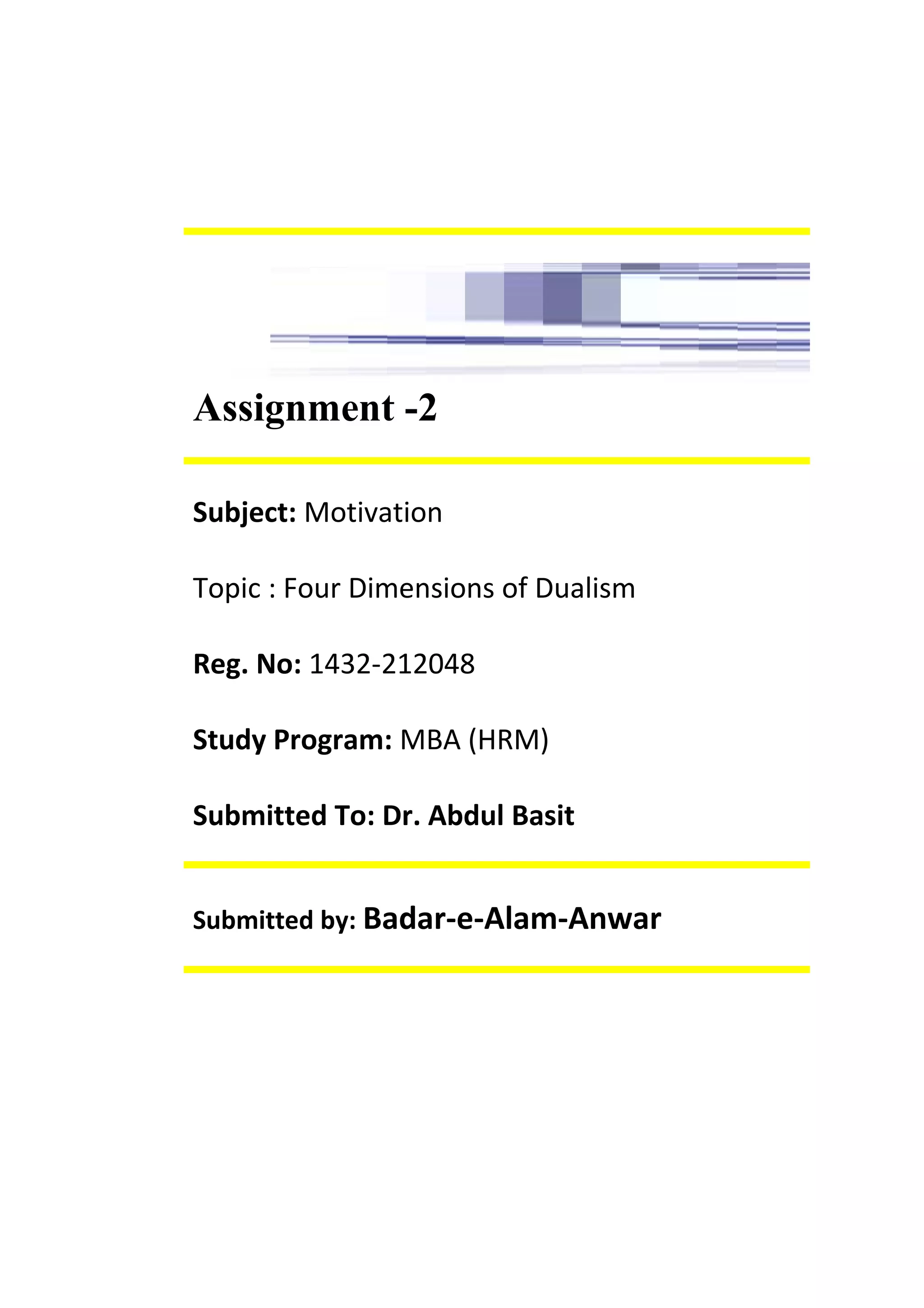 Assignment 2 motivation | DOC
