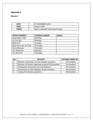 Assignment 2 research report | DOCX