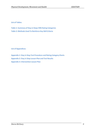 Stay in Step FMS Assessment Report | PDF
