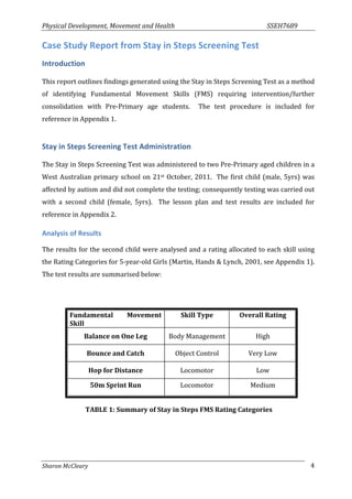 Stay in Step FMS Assessment Report | PDF