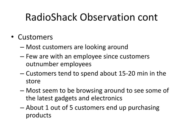 Assignment 2 store observation | PPTX