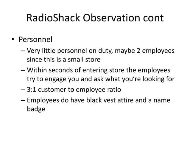 Assignment 2 store observation | PPTX