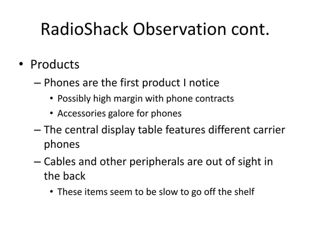 Assignment 2 store observation | PPTX