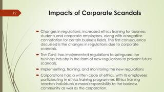 Corporate Social responsibility in INDIA, Why Corporate Scandals Occur ...