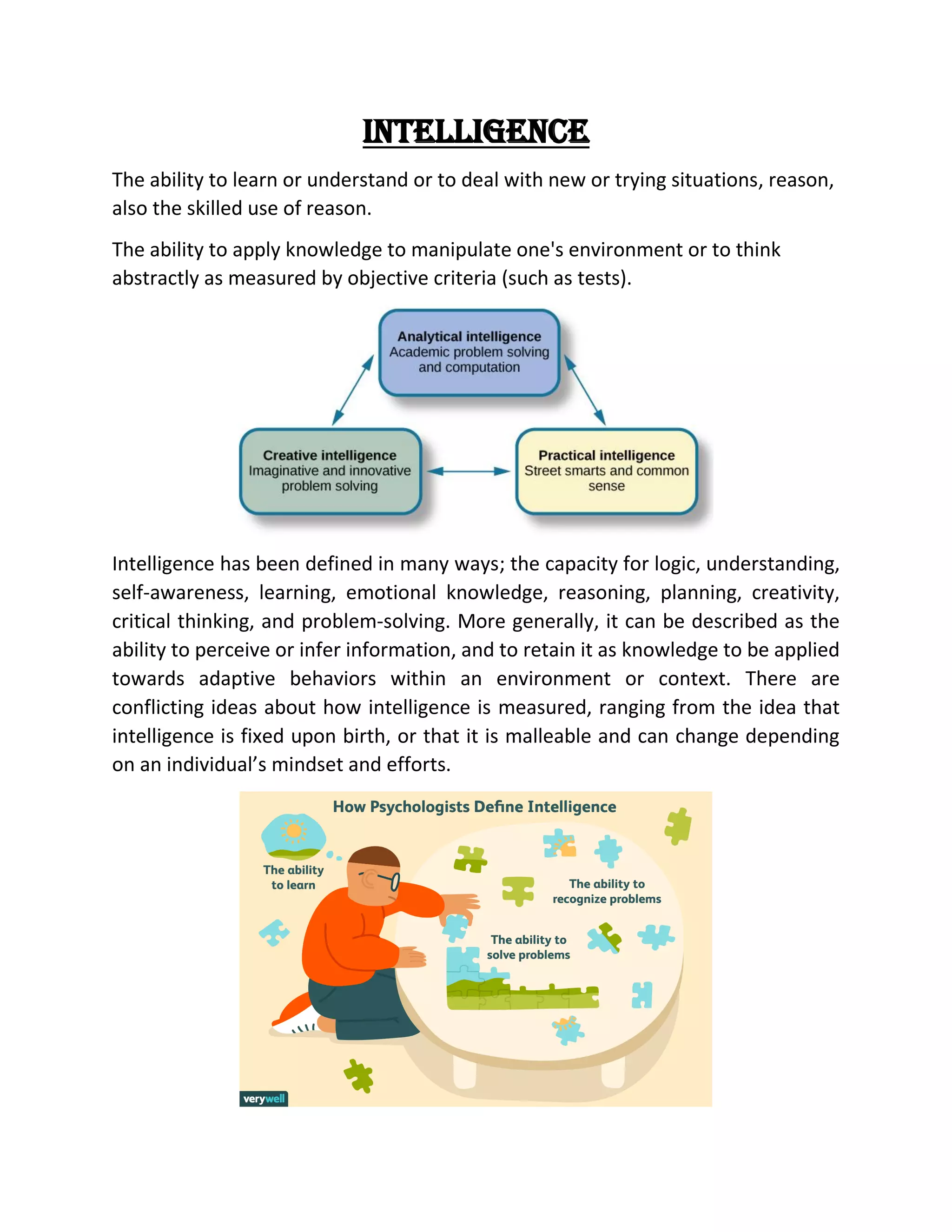 Intelligence, Cognitive Styles, Methods of control | PDF