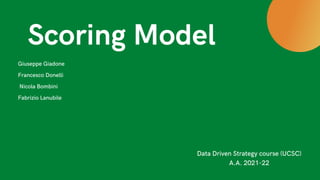 Scoring MODEL | PDF
