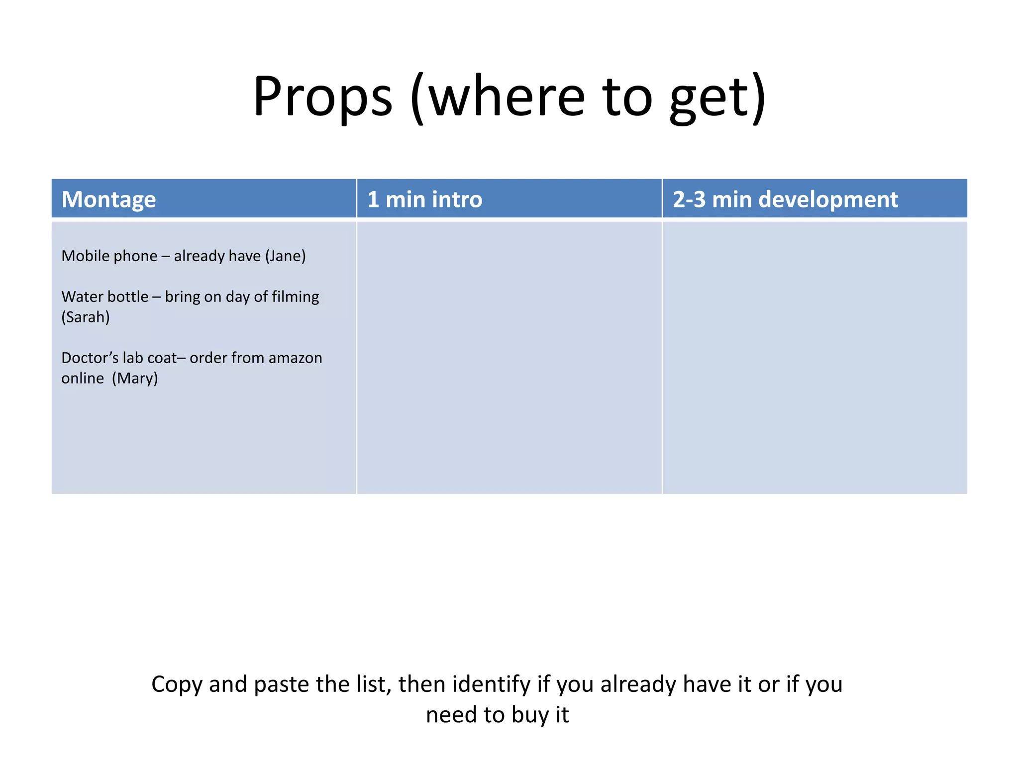 Assignment 25 costume & props | PPTX