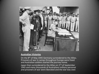 WWII US, AUSTRALIAN, JAPANESE AND GERMAN INVOLVEMENT | PPTX