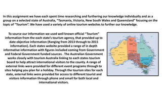 Assignment 2A - Tourism | PPTX