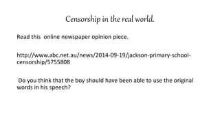 Censorship | PPT