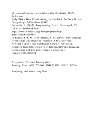 Assignment 2 assignementone1.docxdata and compound visualizati | DOCX | Information Services ...